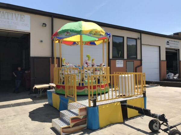 Dixie Carousel Trailer Mounted Kiddie Carousel for sale (6 horse)